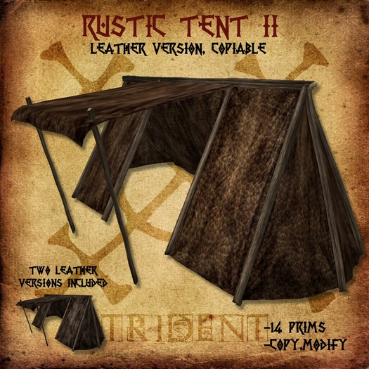 Second Life Marketplace - Rustic Tent II [Leather]